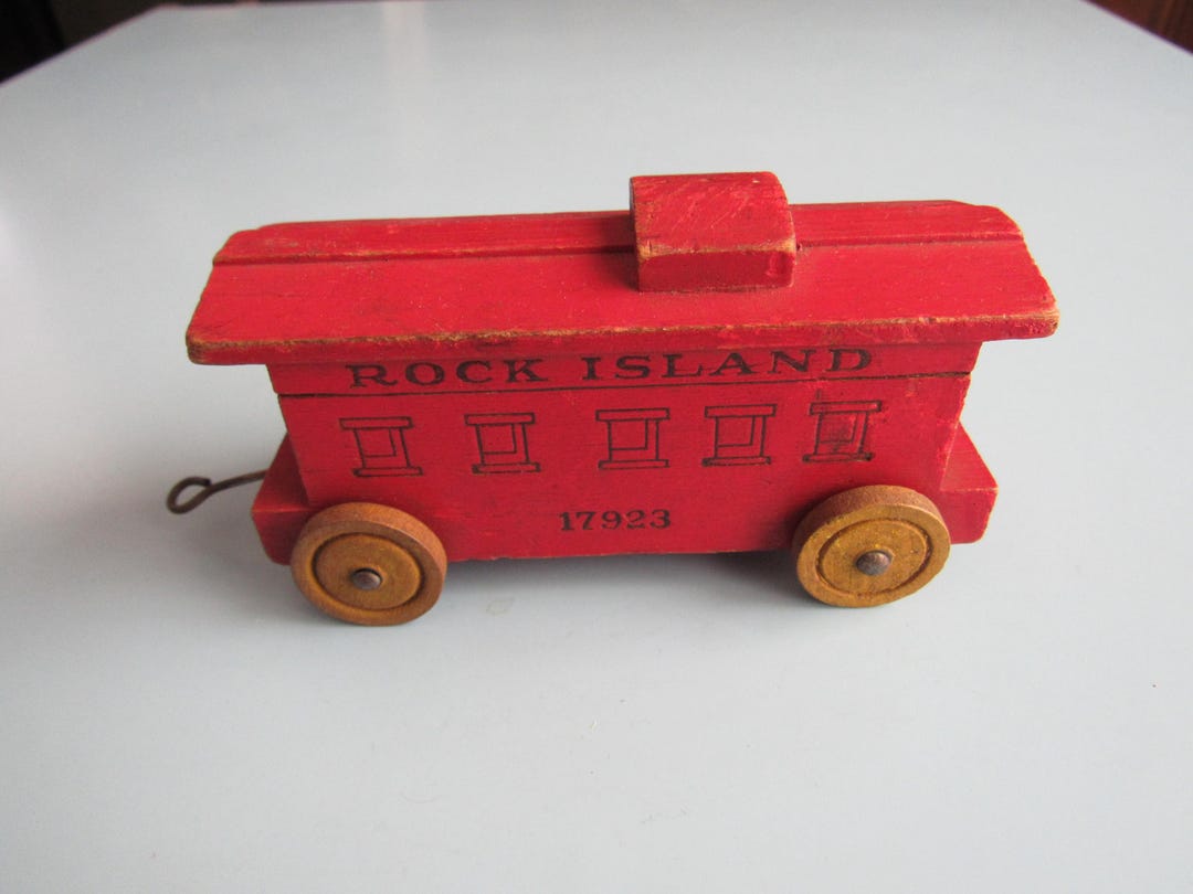 Vintage Strombecker Wooden Train Car Rock Island 17923 Free Shipping - Etsy
