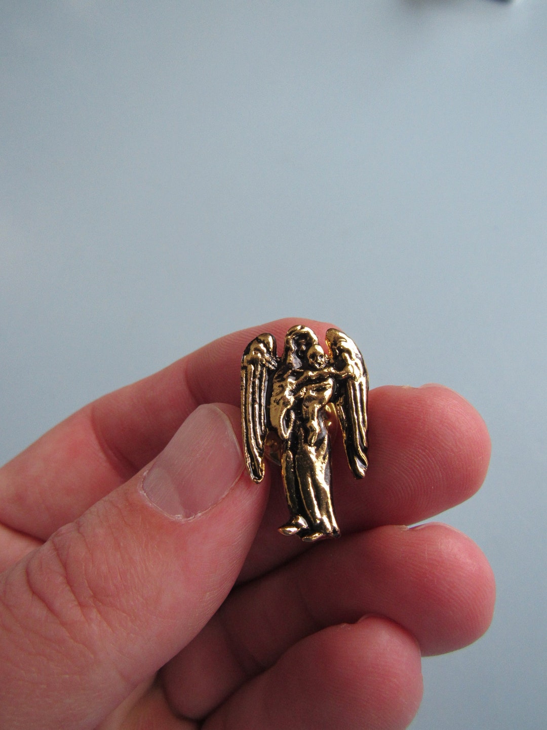 Vintage Gold Tone Angel of Life Pin Free Shipping - Etsy