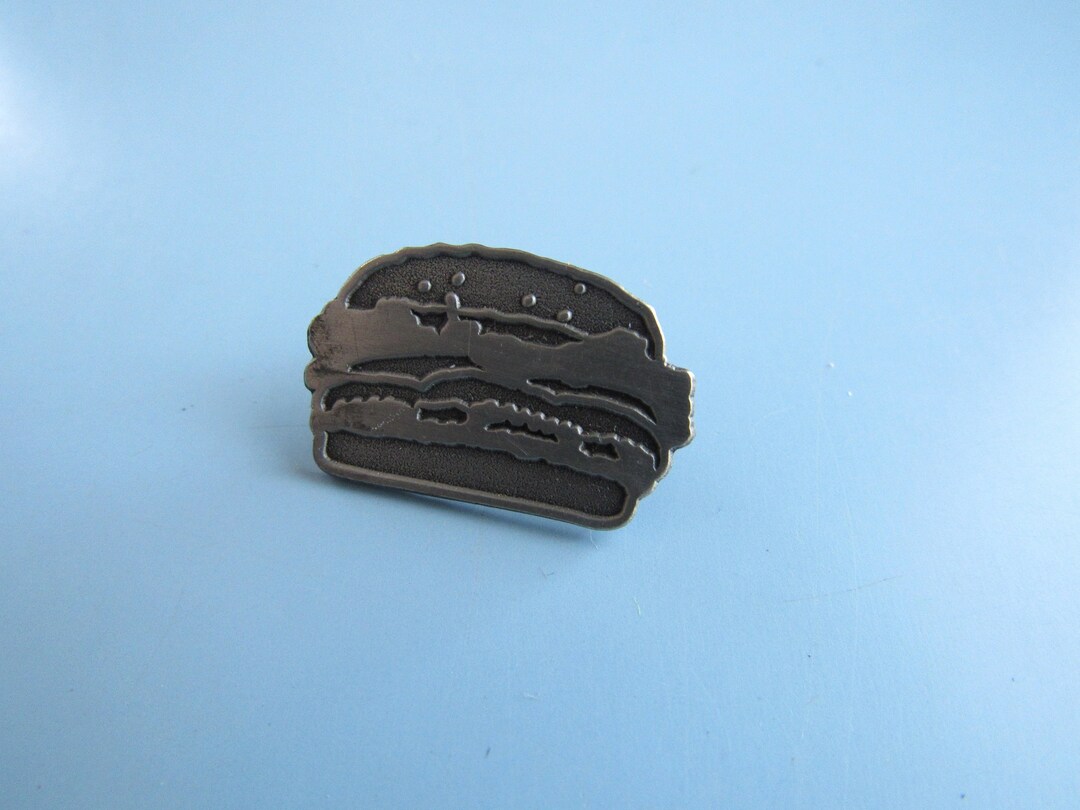 Vintage Silver Tone Burger King Pin Free Shipping - Etsy