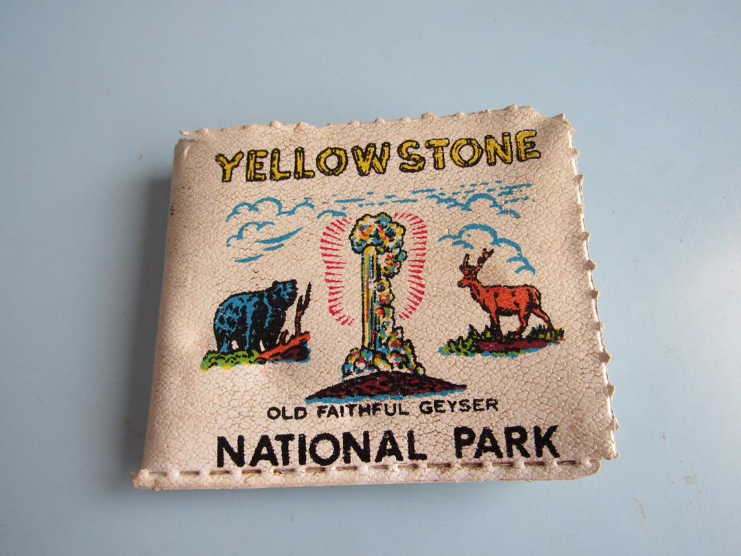 Vintage Vinyl Yellowstone National Park Wallet Billfold Free Shipping ...