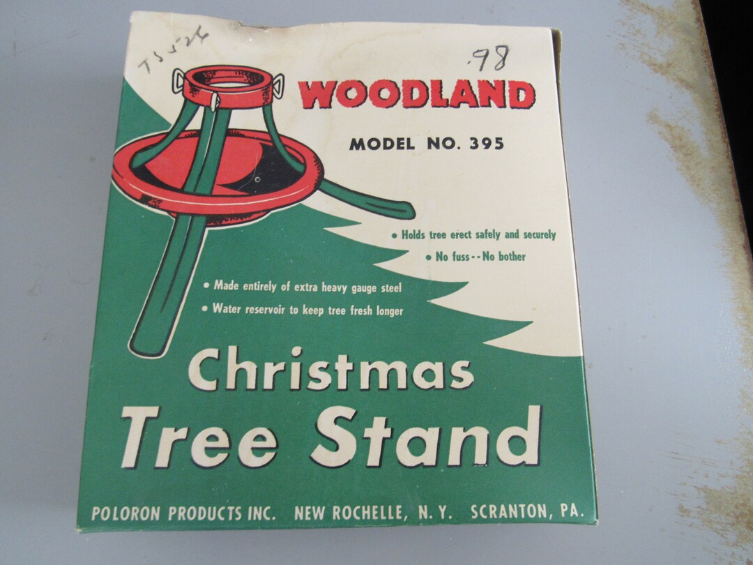 Vintage Woodland Christmas Tree Stand Model No. 395 in Original Box ...