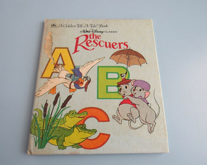 The Rescuers ABC Golden Tell-a-tale Book 1977 Walt Disney Free Shipping ...