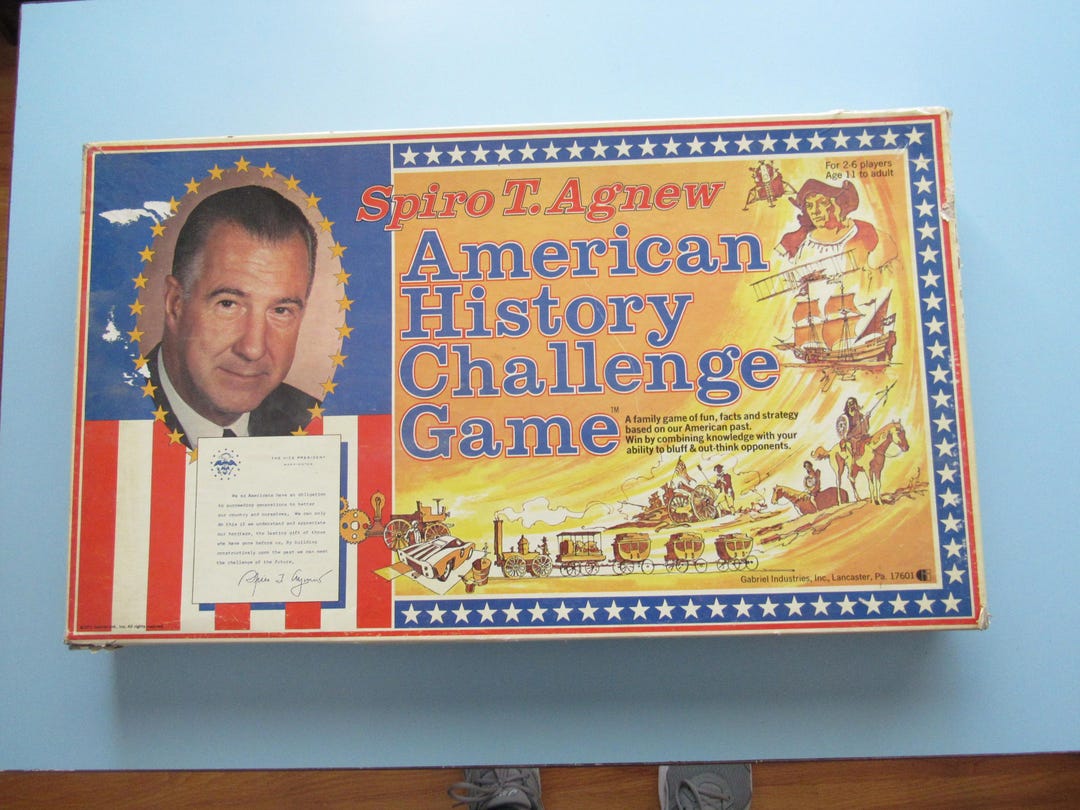 Vintage Spiro T. Agnew American History Challenge Board Game Gabriel ...