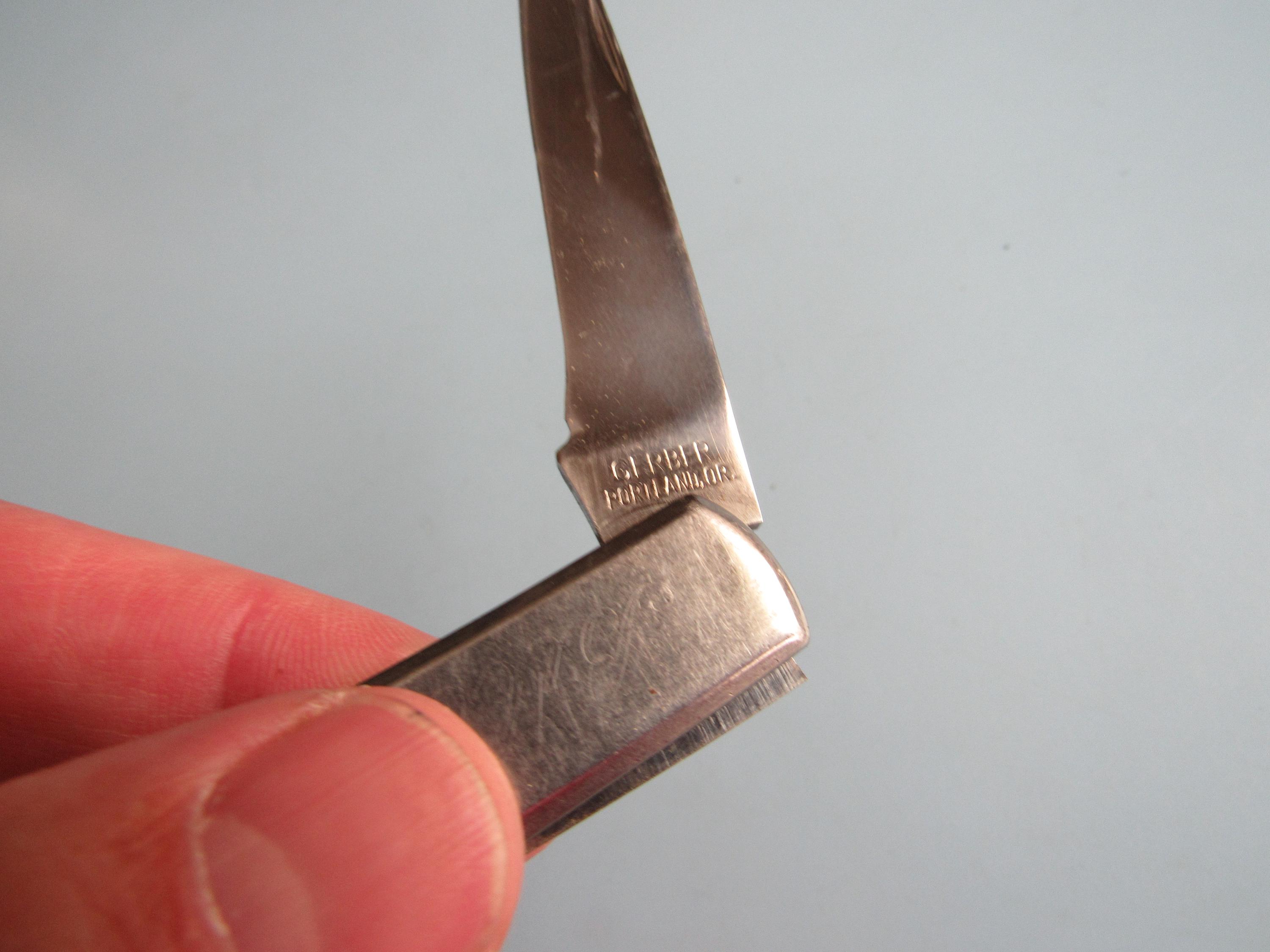 Vintage Gerber Silver Knight by Sakai Pocket Knife Free Shipping - Etsy
