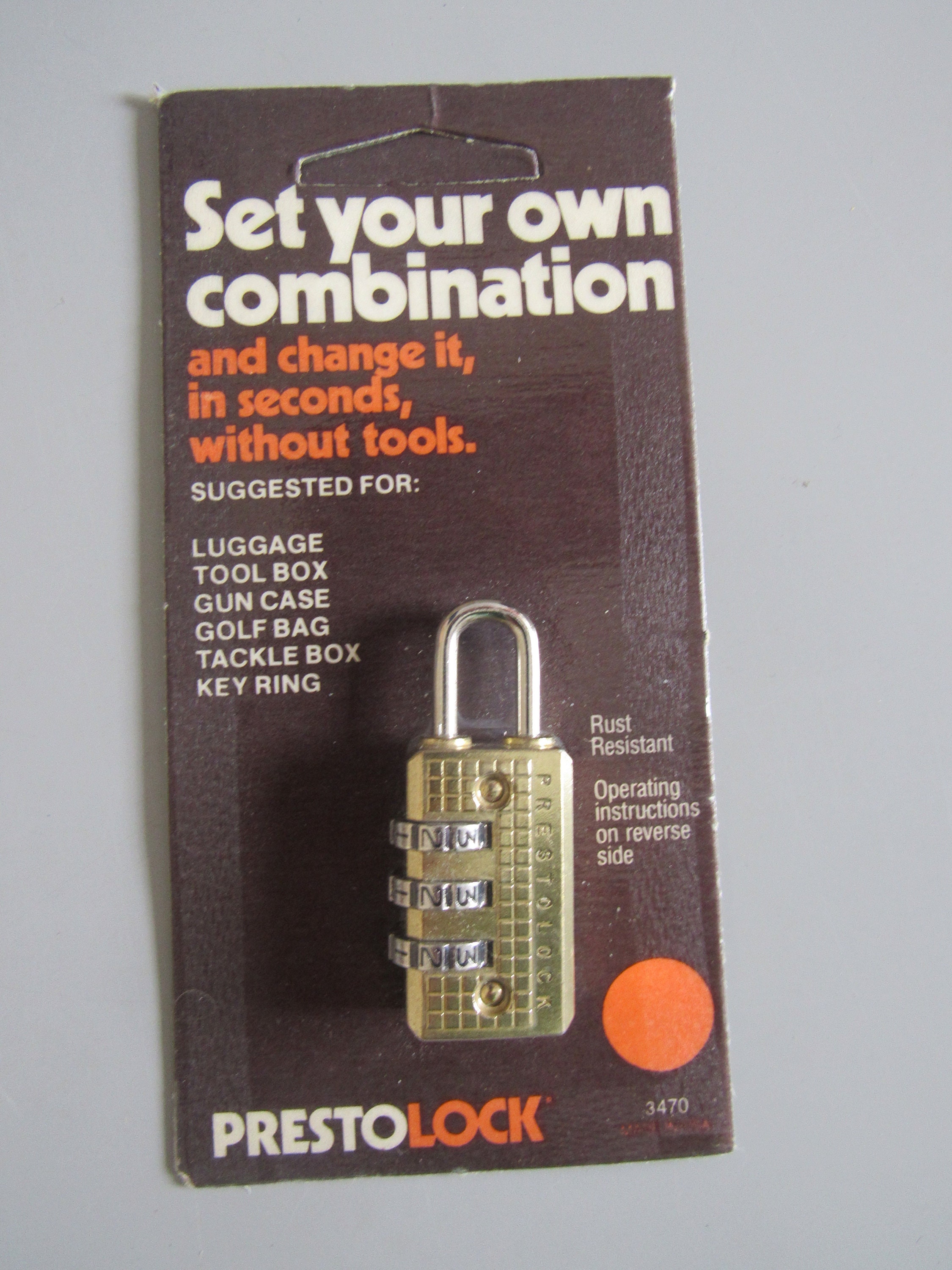 Prestolock Presto Key, Presto Lock Corp NY, Small Vintage Luggage Key,