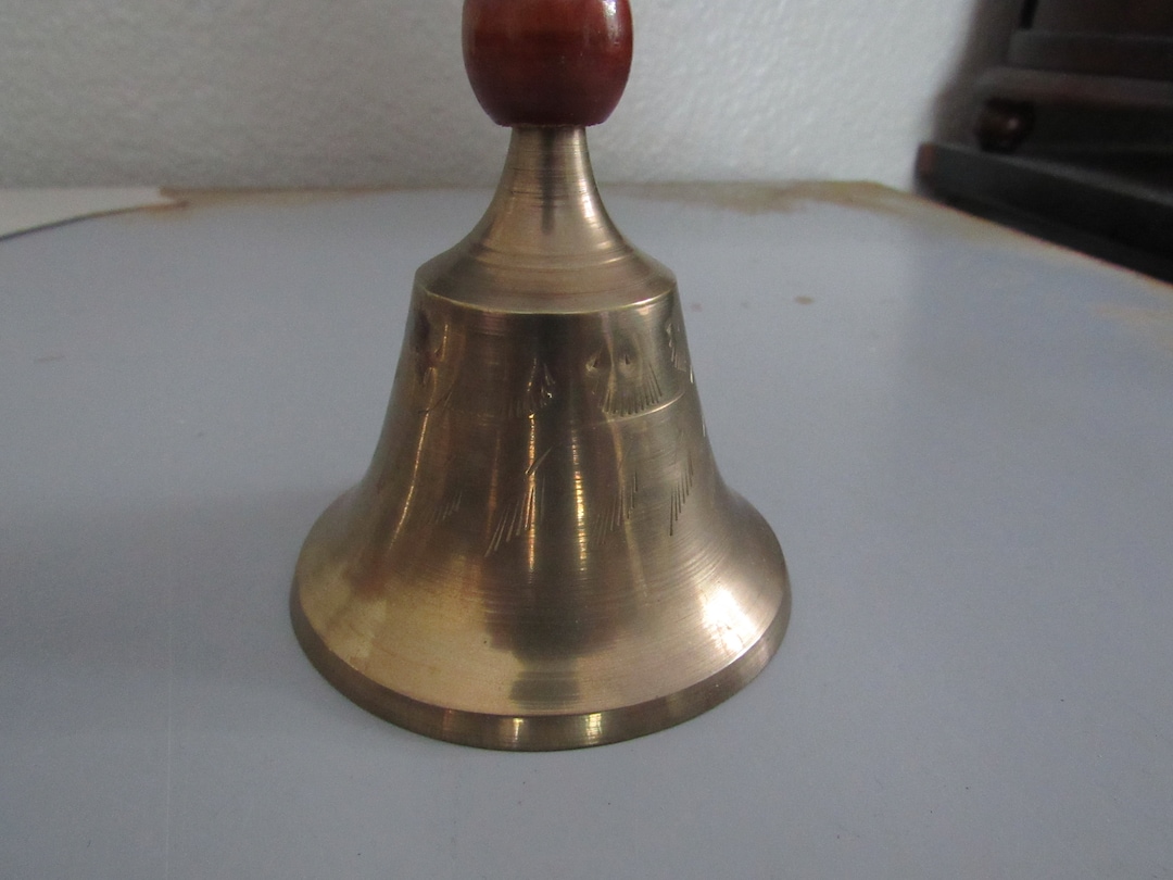 Vintage Engraved Brass Bell Free Shipping - Etsy