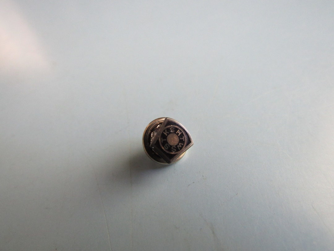 Vintage Silver Tone Masonic Keystone Screwback Pin KSHTWSST Free ...