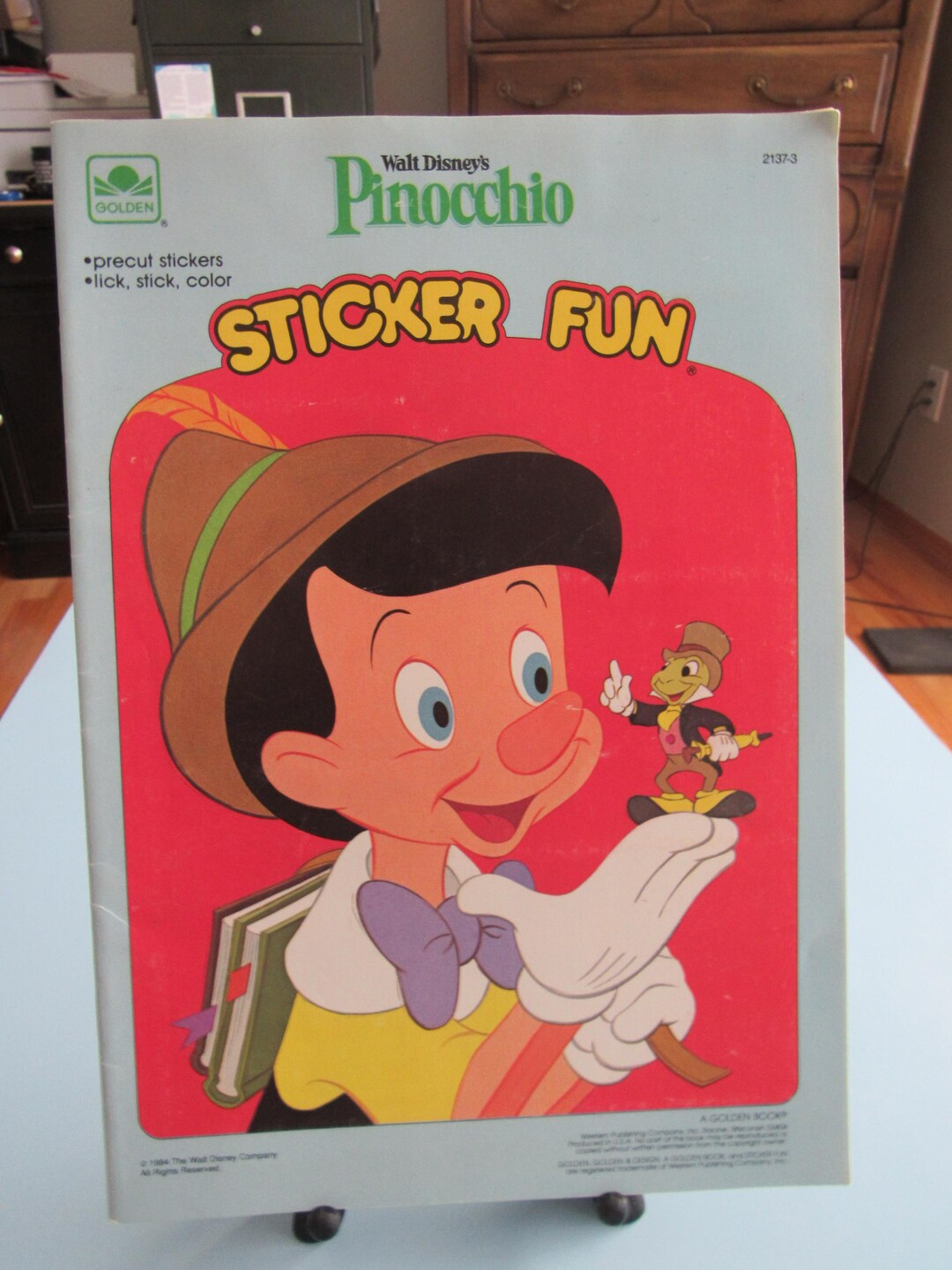 Vintage Walt Disney's Pinocchio Sticker Fun Book 1984 Free Shipping - Etsy