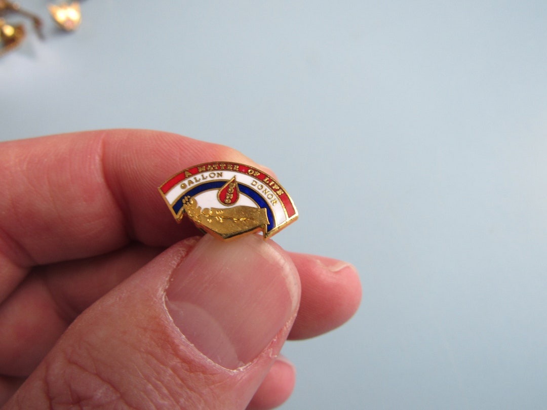 Vintage A Matter of Life Gallon Donor Pin Blood Donor Free Shipping - Etsy