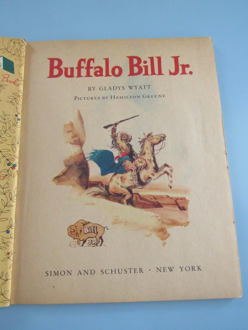Vintage Little Golden Book Buffalo Bill Jr. 1956 Free Shipping - Etsy