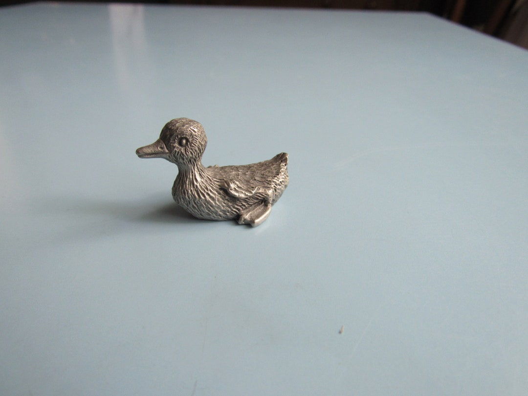Vintage Hudson Pewter Duck Figurine Free Shipping - Etsy