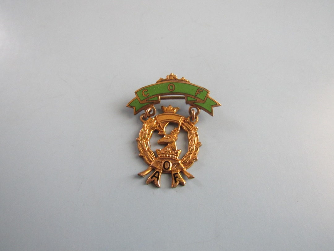 Vintage Ancient Order of Foresters Pin Catholic Order of Foresters Free ...