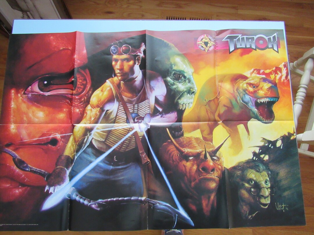 Vintage Acclaim Comics Turok Retailer Promotional Poster 1996 Free ...