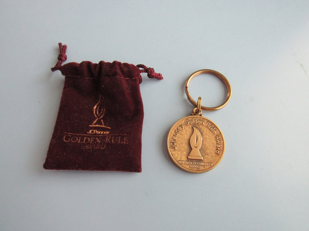 Vintage JC Penney Golden Rule Award Keychain Free Shipping - Etsy