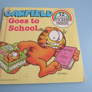 Garfield Goes to School Jim Davis 1988 Free Shipping - Etsy