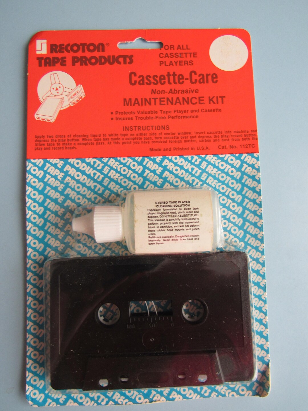Vintage Recoton Tape Products Cassette Care Maintenance Kit New Old ...