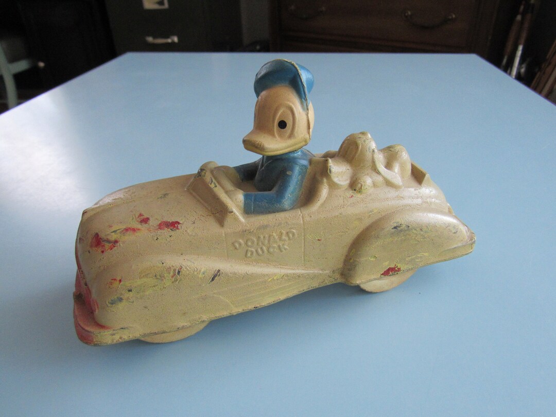 Vintage Sun Rubber Co. Donald Duck Car 1940s Free Shipping - Etsy