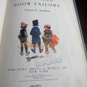 The Three Poor Tailors by Victor G. Ambrus 1966 Free Shipping - Etsy