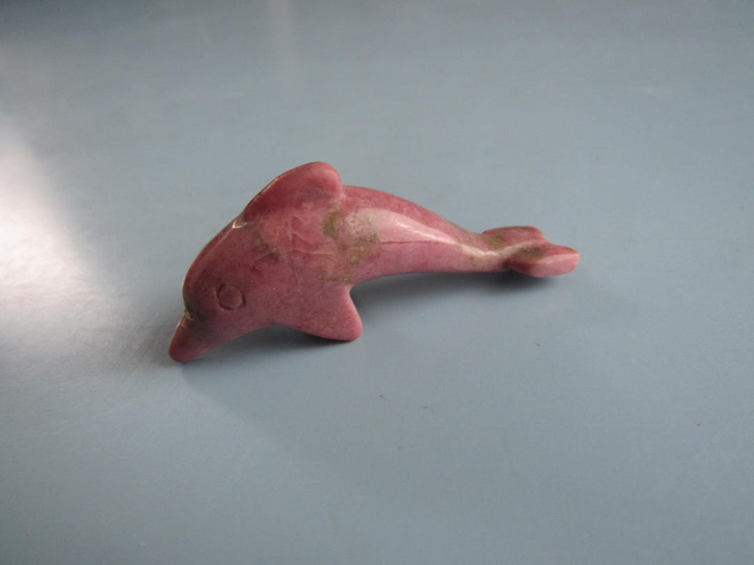 Vintage Zuni Fetish Pink Dolphin Stone Carving Free Shipping - Etsy