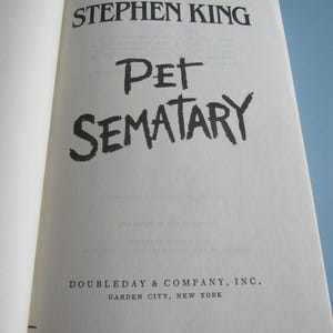 Pet Sematary by Stephen King 1983 Free Shipping - Etsy