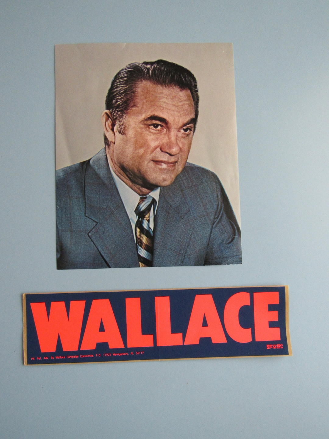 Vintage George Wallace 1972 Presidential Campaign Bumper Sticker and ...