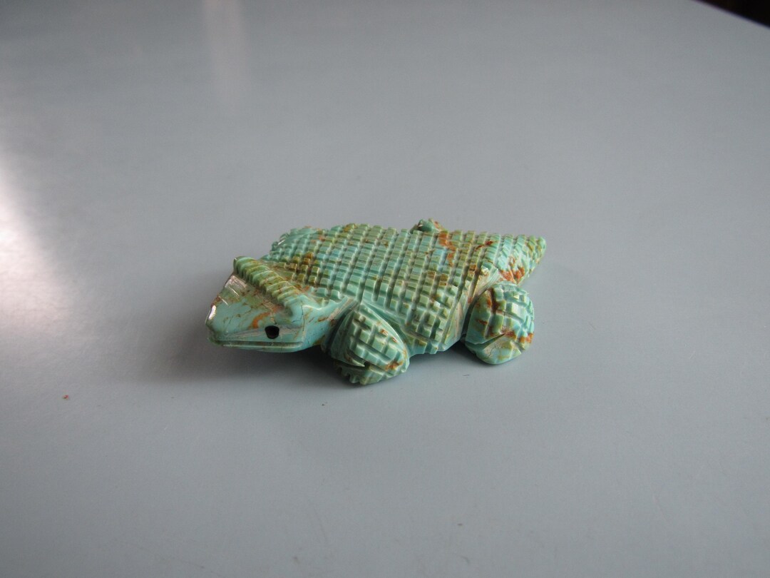Vintage Zuni Fetish Horned Lizard Turquoise Carving Free Shipping - Etsy