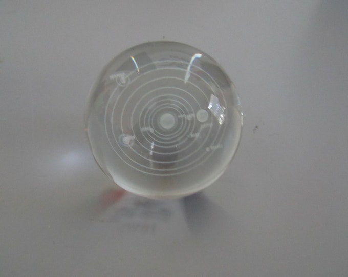 Vintage Glass Solar System Paperweight Free Shipping - Etsy