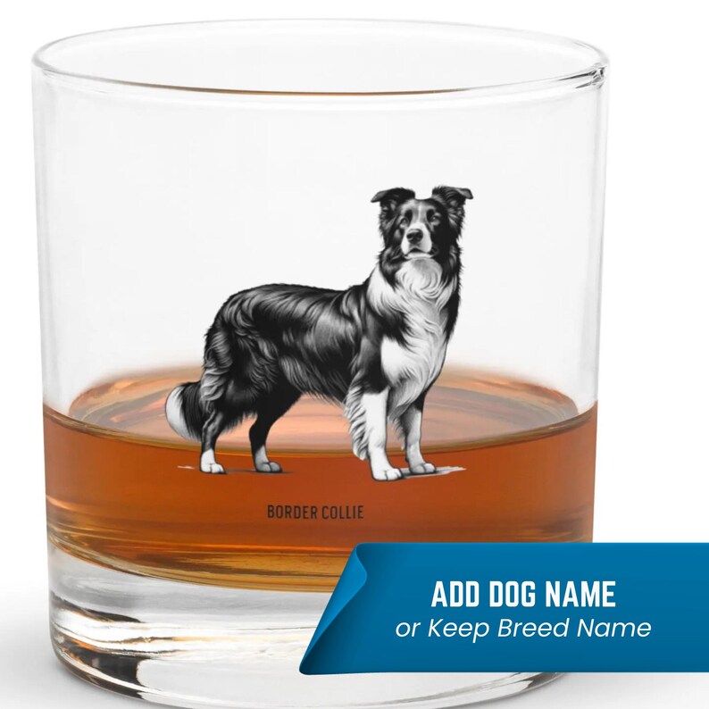 Personalized Border Collie Whiskey Glass: Custom Dog Breed Gift - Etsy