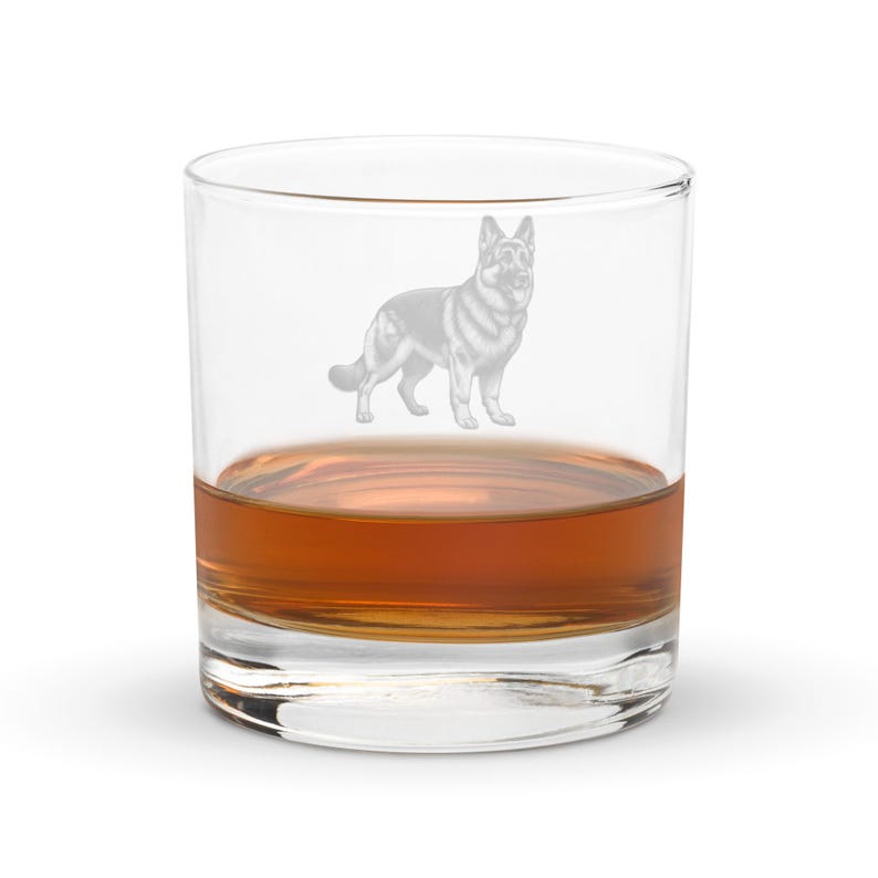 Custom Whiskey Glass Personalized German Shepherd Dog Breed Whiskey ...