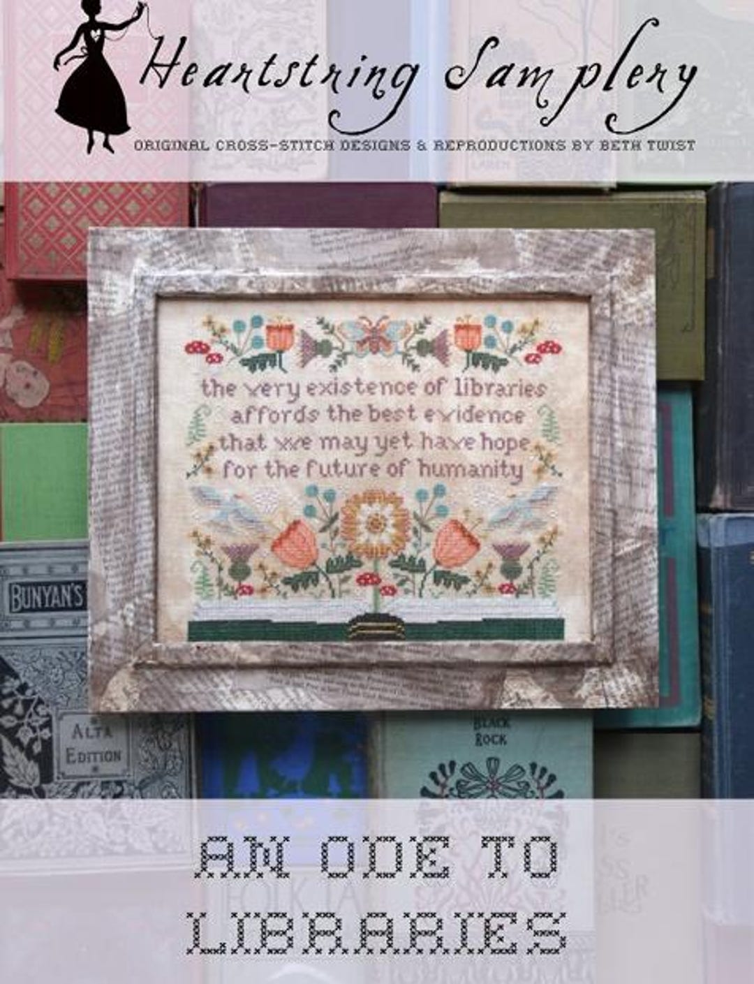 An Ode to Libraries Cross Stitch Pattern by Heartstring Samplery - Etsy