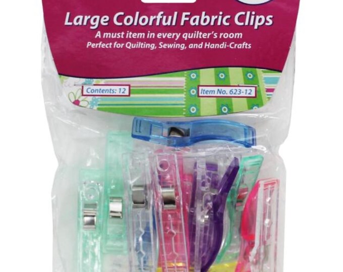 Colorful Fabric Clips 2.25