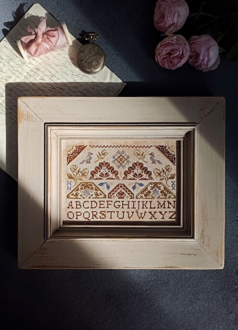 White Flowers Quaker by Stitches Through the Years, Digital Download ...