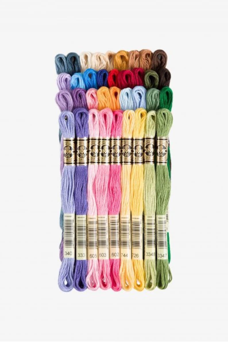 DMC Embroidery Floss Pack Popular Colors | Etsy