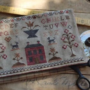 Schoolgirl Sampler Sewing Bag by Stacy Nash Primitives, Cross Stitch Pattern - Etsy
