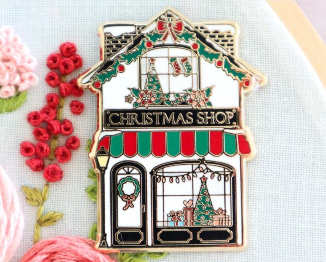 Christmas Shop Needle Minder or Fob by Flamingo Toes - Etsy