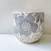 Large Gray Pot With Floral Design, Embossed Pot, 5 Pot, Flower Pot, 3D ...