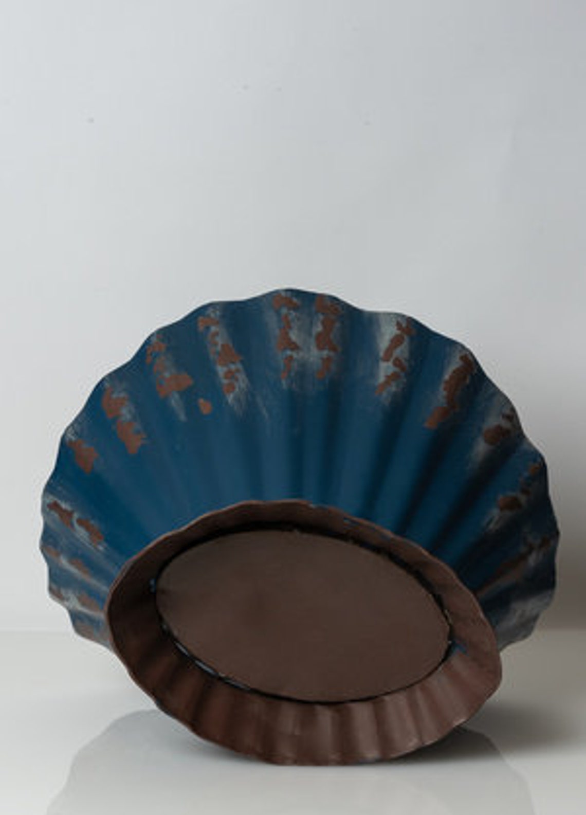 Blue Clamshell Pot Plant Decor for the Beach House Tin - Etsy