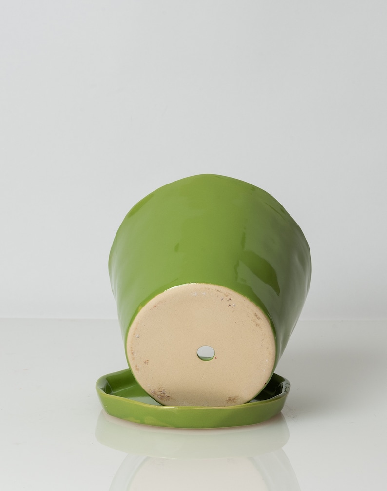 Large Green Pot Green Planter 4 Inch Pot 4 Inch Planter - Etsy