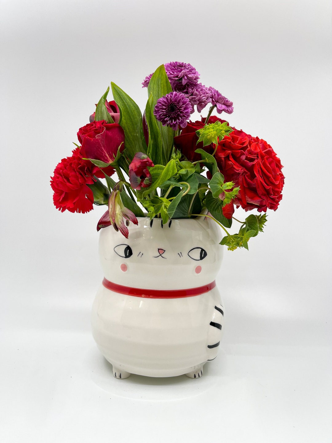 Cat Vase, Kitty Vase, Flower Vase, Animal Vase, Modern Vase, Large Vase ...