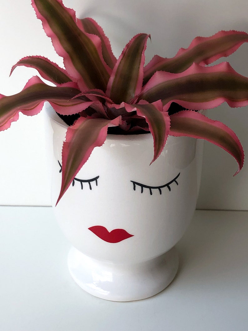 Lady Head Pot Lady Head Planter Face Pot Face Planter - Etsy
