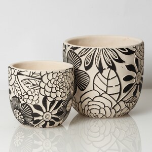 Embossed Planter, 5" Pot, Large Pot, 3D Pot, Patterned Pot, Textured ...