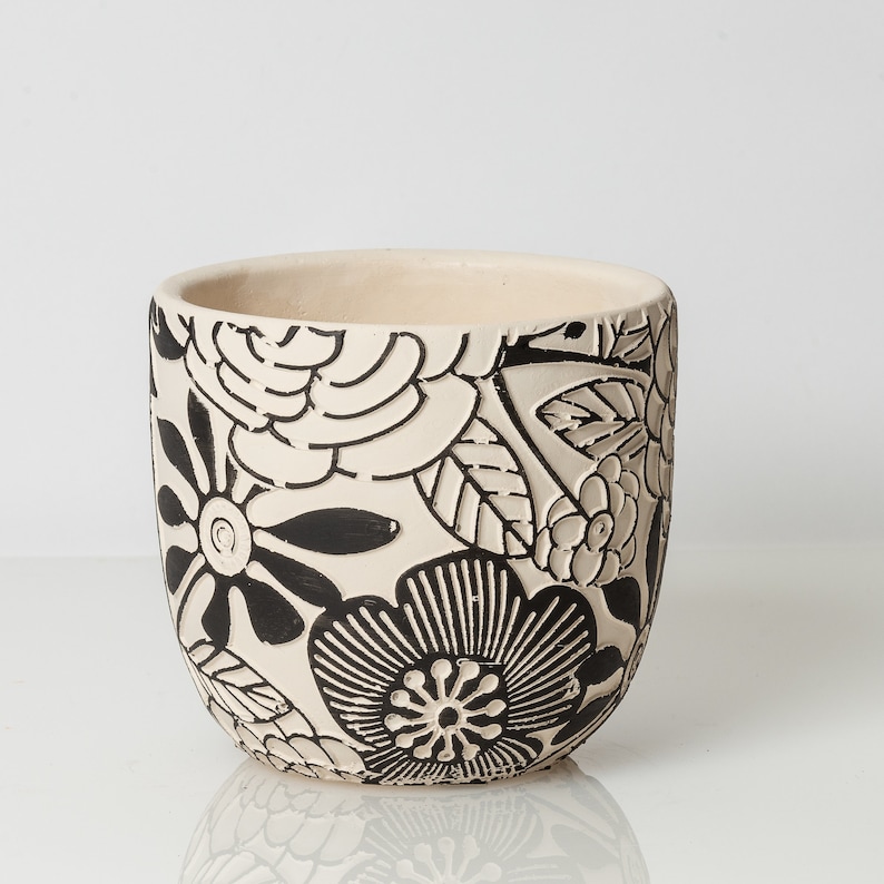Embossed Planter 5 Pot Large Pot 3D Pot Patterned - Etsy