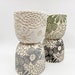 Small Gray Pot With Floral Design, 4 Planter, 3D Pot, Pot With Raised ...