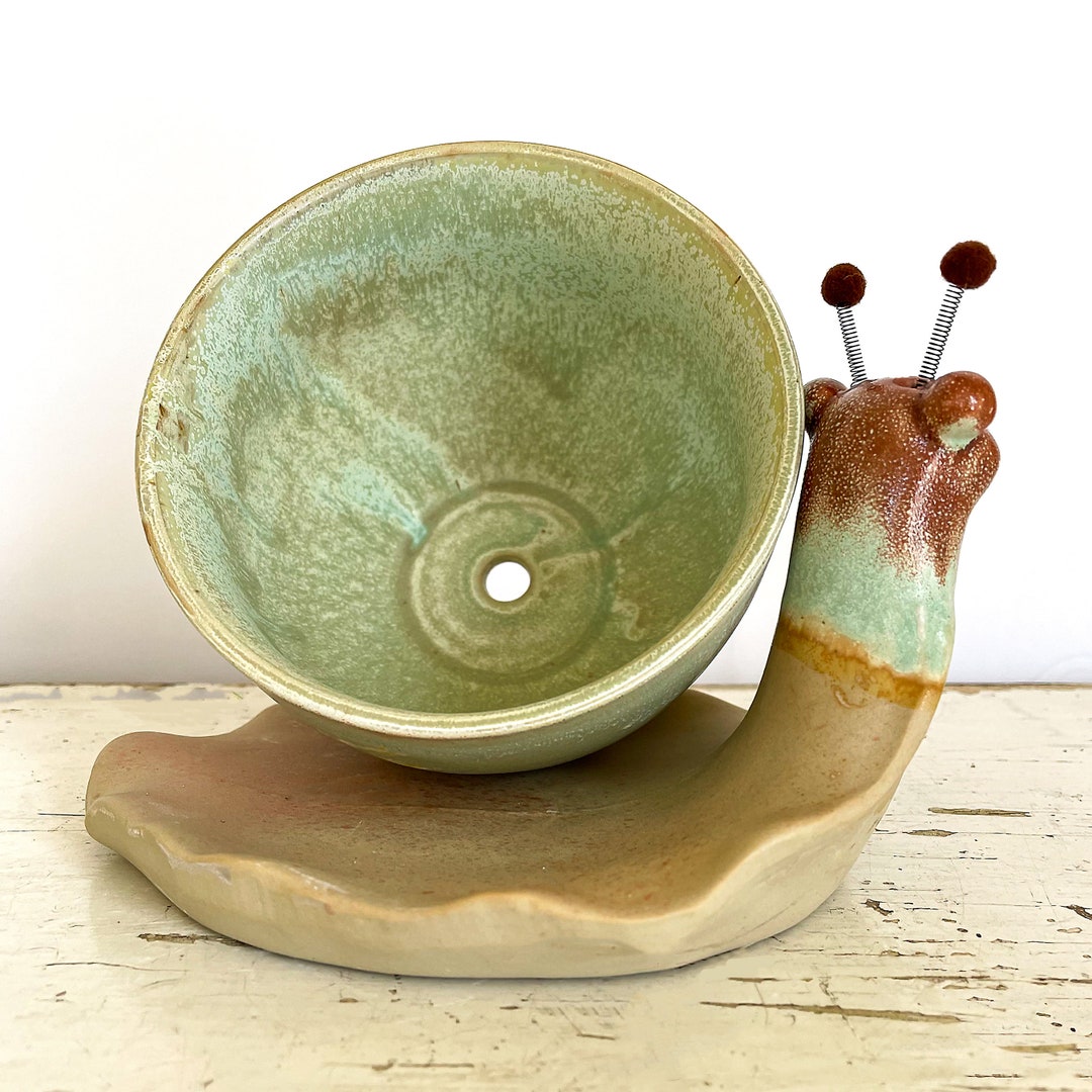 Snail Pot, Snail Planter, Garden Snail Pot, Large Pot Fits 4 Inch, 6 ...