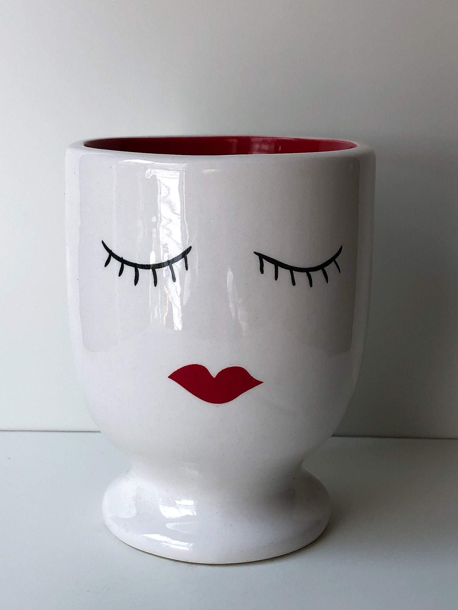 Lady Head Pot Lady Head Planter Face Pot Face Planter - Etsy