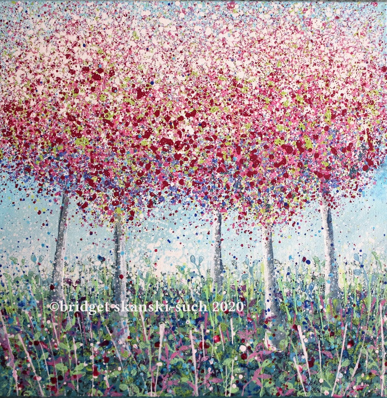 Candy Floss Pink Trees Limited Edition Print, Cherry Tree Blossom ...