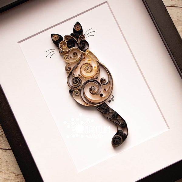 Paper Quilling Cat - Etsy