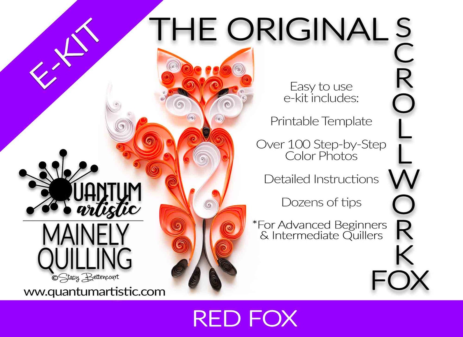 The Original Quilled Scrollwork Fox Pattern - Etsy