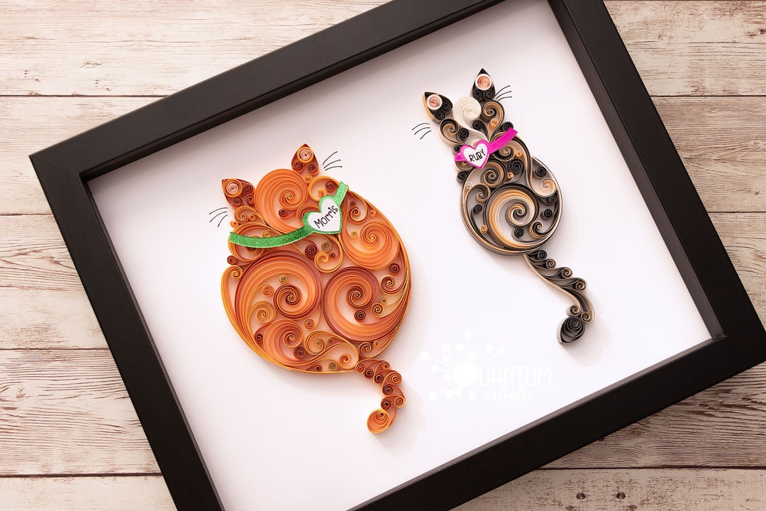 Cat Portrait Double Cats mixed Custom - Etsy