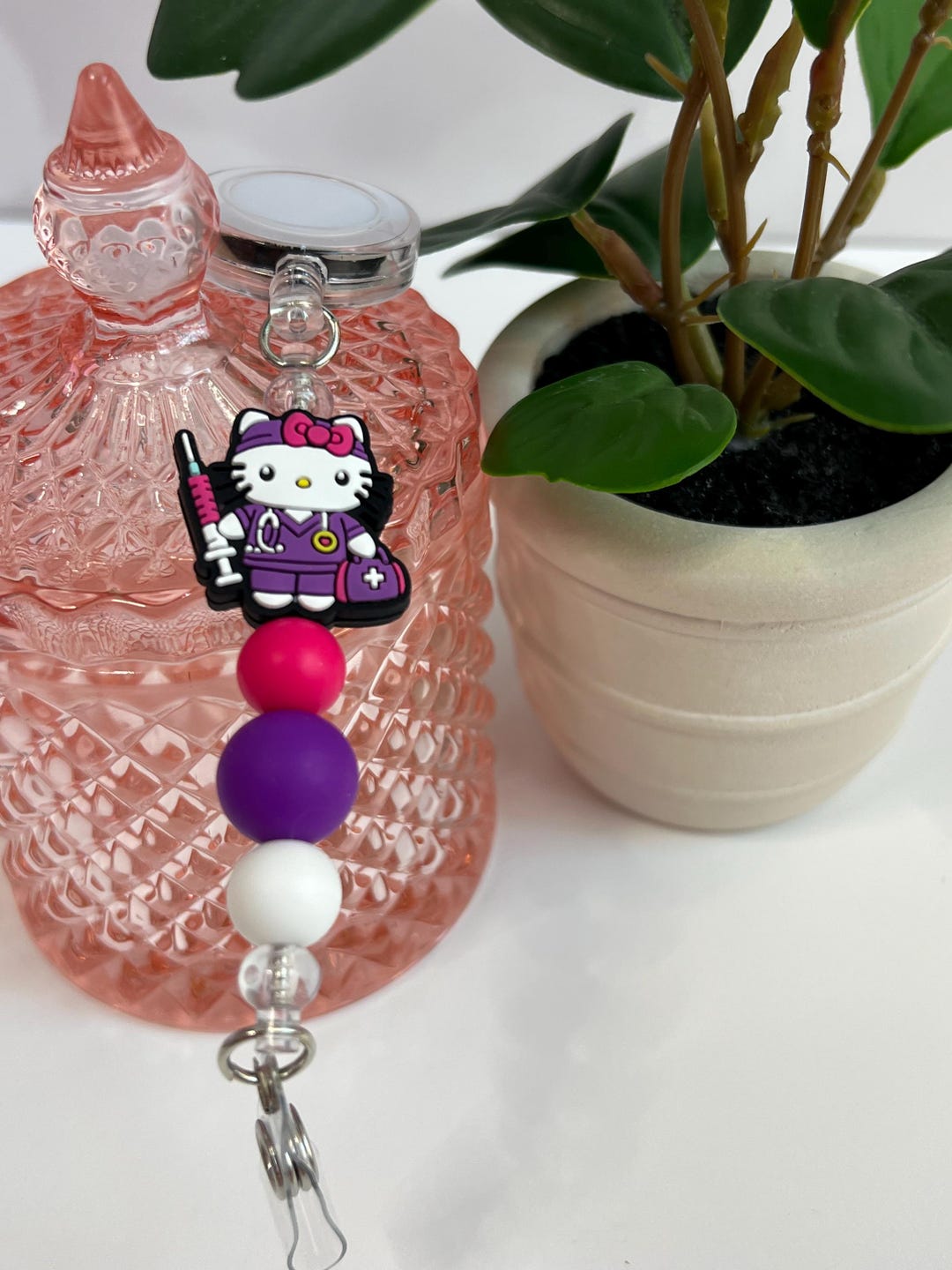 Medical Hello Kitty Badge Holder, Badge Reel, Nurse, PA, CNA, Doctor - Etsy